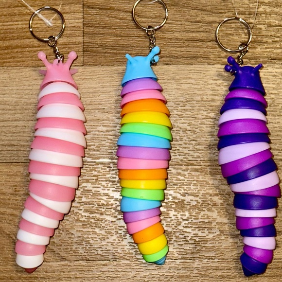Accessories | Fidget Slug Keychains Set Of 3 New | Poshmark
